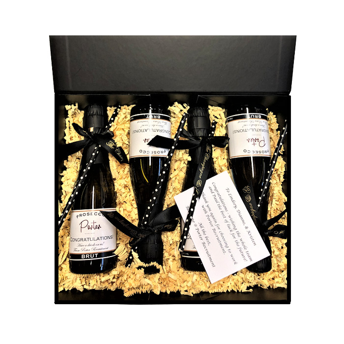 Personalised Mini Prosecco Gift Box | Stylish Prosecco Gifts