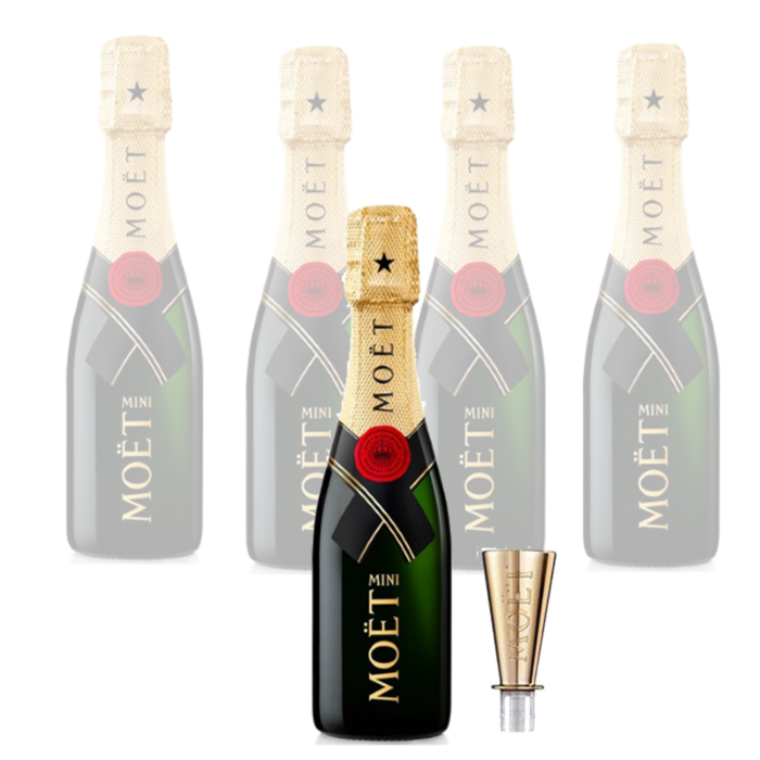 Miniature Moet & Chandon Champagne with Moet Branded Sipper