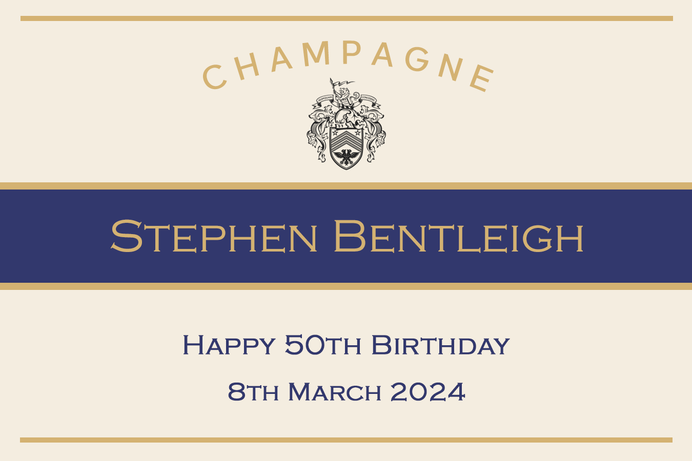 Mercier Blue Label Birthday Champagne